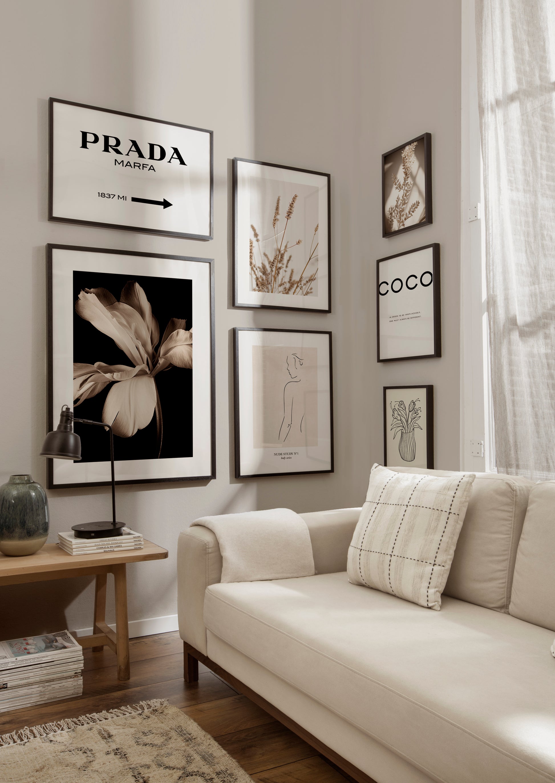 Prada Marfa black and white poster | Wall art, framed prints and ...